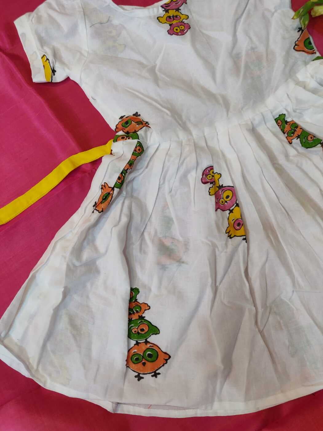 Super soft cotton baby handblock frock